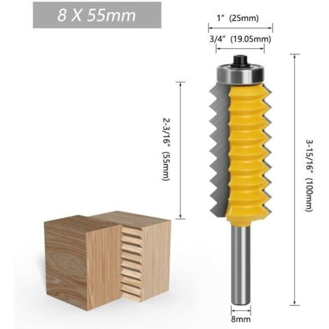 RHG 8 MM Jarret Panneau Surélevé « V » Bits Joint Entures Colle Fraise ...