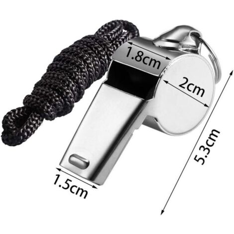 Lot De 6 Sifflets en Acier Inoxydable,Sifflet Bruyant Sifflet De ...