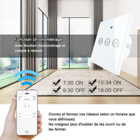 2pack Interrupt Volet Roulant Connecté, Compatible avec Alexa/Google ...
