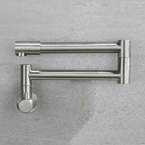 RHG Robinet mural pliant Robinet d'eau froide simple en acier ...