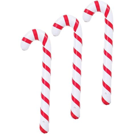 Lot de 6 sucres d'orge gonflables - 87 cm - Décoration de Noël ...