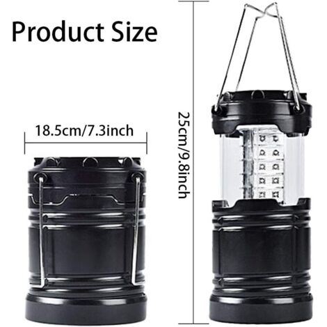 2 Pièces Lanterne portative，Lanternes de camping 30 LED portables avec ...