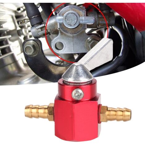 Robinet d'essence en ligne en aluminium CNC de 6 mm, interrupteur pour quad Pit Pro Dirt Bike ...