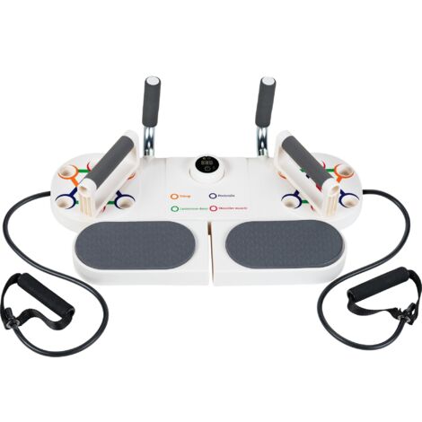 GYMTEK Faltbares Liegestütze Brett Push-up Board inkl. Expanderbänder