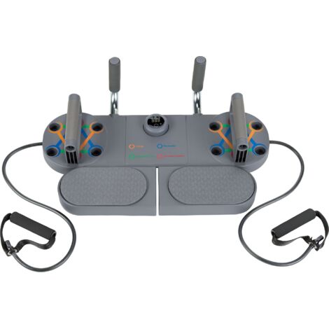 GYMTEK Faltbares Liegestütze Brett Push-up Board inkl. Expanderbänder