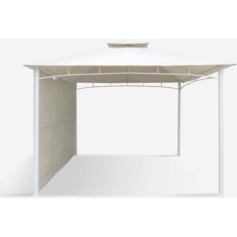 Gazebo 3,3x3,3 Meter Garten Bar Veranda Markt Pagode Antigua uv - Weiß
