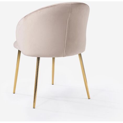 Samt Stuhl Mit Goldenen Beinen