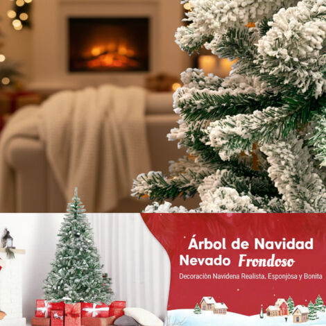 Árbol Navidad Nevado 150cm Artificial Lujo Ramas
