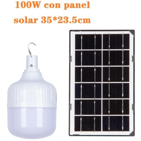 Jandei - Bombilla de LED Solar Portatil 100W 6500K Lampara solares