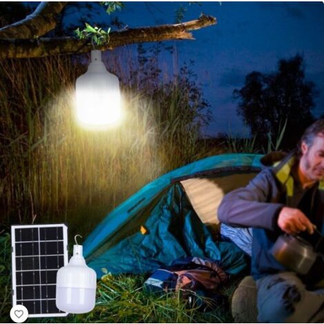Jandei - Bombilla de LED Solar Portatil 100W 6500K Lampara solares