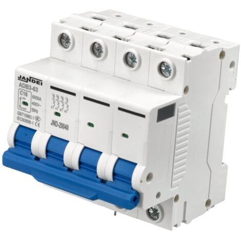 Interruptor magnetotérmico curva C 4P 16A