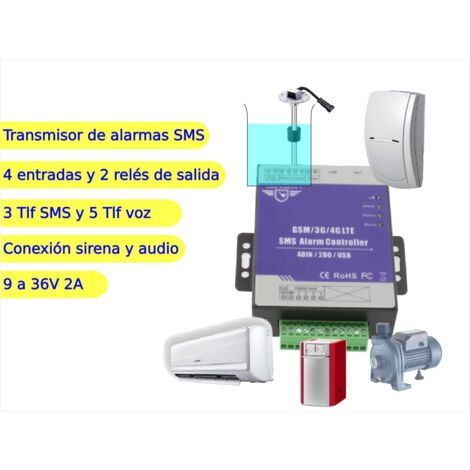 Jandei - Transmisor alarma por SMS 4 entradas 2 salidas