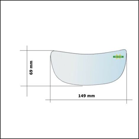 Specchietto nudo adesivo lato guidatore per opel vivaro a (x83) dal 2001