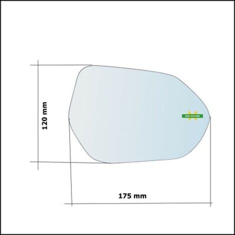Vetro specchio nudo adesivo lato passeggero per toyota yaris cross (mxp ...