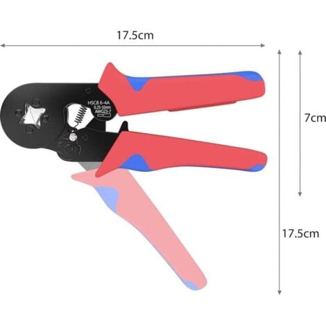 Pince à sertir pour cosses électriques 0,25 mm2 - 10 mm2 Outil de sertissage pour électricien ...