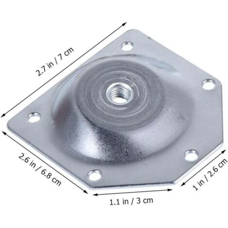4pcs plaques de montage coudées pour pieds de meubles plaques de ...