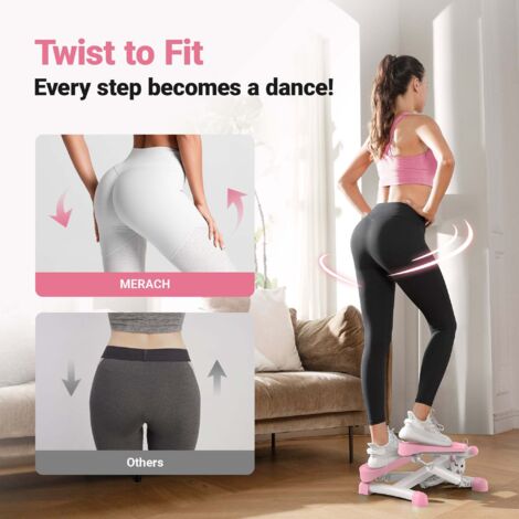 MERACH Twist Steppers for Exercise, Mini Stepper 330lbs with LCD ...