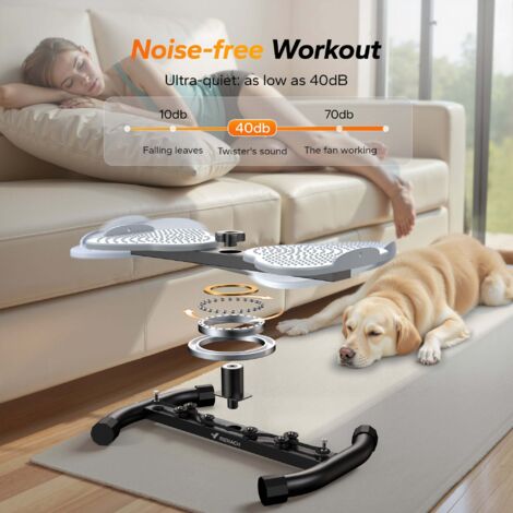MERACH Waist Twisting Machine, with Resistance Bands, Non-slip Pattern ...