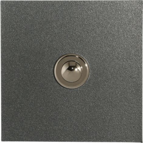 Sonnette filaire carré acier gris fixation murale