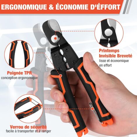 Alicates cortacables de 180 mm, alicates multifuncionales para ...