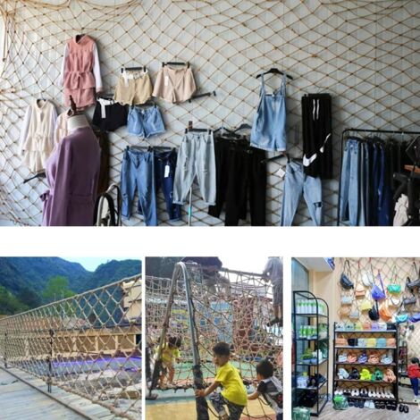 Red de seguridad de cáñamo de 1 m, red de cuerda de cáñamo para niños ...