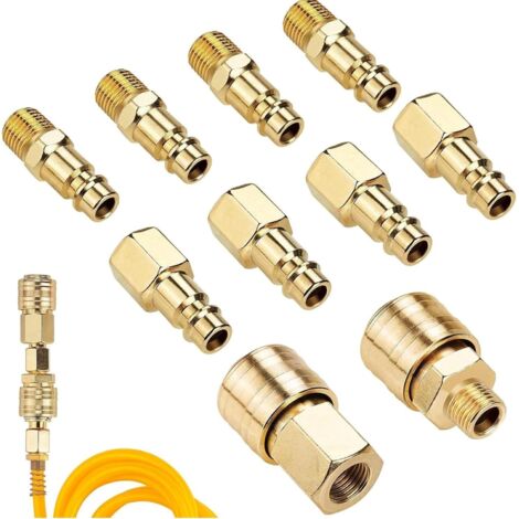Euro Druckluftkupplung 1/4", 10 Stück 1/4 Zoll Luftanschluss ...