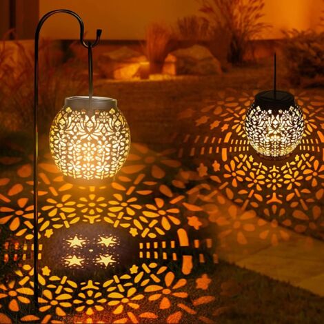 Solar Laterne für Außen, 2 Stück Balkon Solarlampe Draußen ...