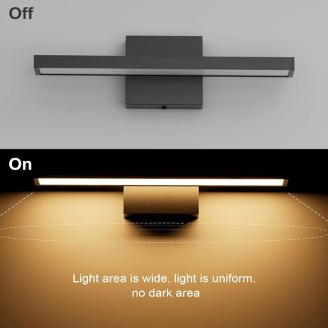 LED Spiegelleuchte Bad 40cm, 12W IP44 Badezimmer Lampe Wand ...