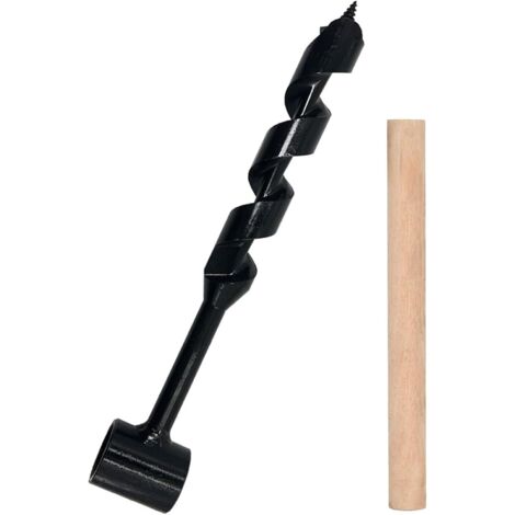 25x260mm Erdbohrer Hand, Handbohrer Holz, Bushcraft Bohrer, Bushcraft ...