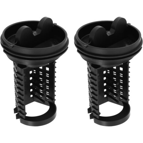 2 x Black 383EER2001A Washing Machine Drain Pump Filter Cap Fits LG ...