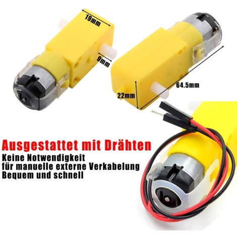 8 Pcs 1:48 Dual Shaft TT DC Gear Motor 3-6V 3V-12V Gear Motor with DC ...