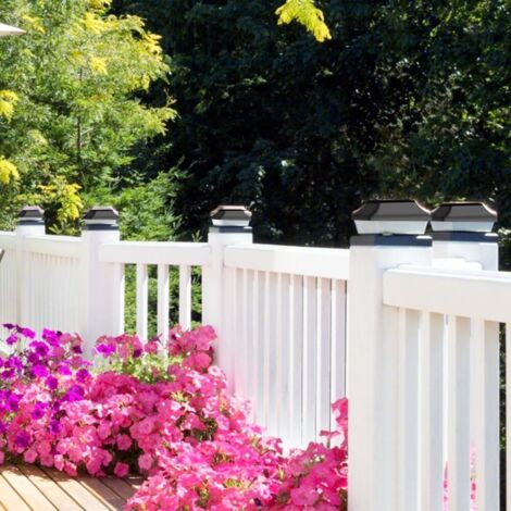 12 Pack Plastic Fence Post Cover Caps for Fence Posts, Patio Posts and ...