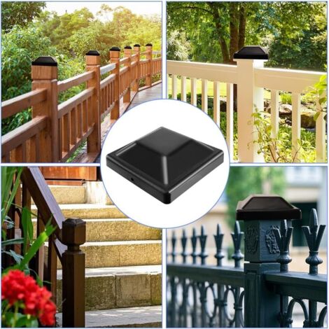 12 Pack Plastic Fence Post Cover Caps for Fence Posts, Patio Posts and ...