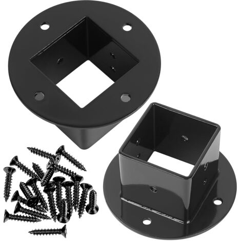 2 x Wooden Post Brackets, Fence Post Brackets, Square Screw Post ...