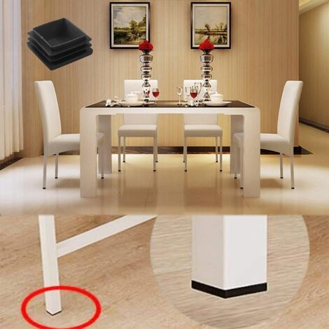 100x100mm Plug for Pipe Square Black End Fence Post Cover Tube Chair ...