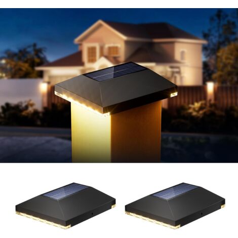 Solar Post Lights 7x7 8x8 9x9 10x10 Outdoor LED Caps IP54 Waterproof ...