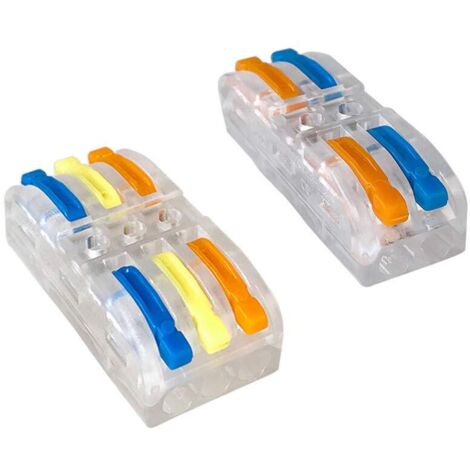 30 Pièces SPL-2 / SPL-3 Levier-Écrou Fil Connecteurs Set, Transparent ...