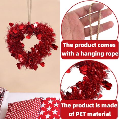 Couronne de Saint-Valentin pour Porte d'Entrée - Décoration Guirlande ...