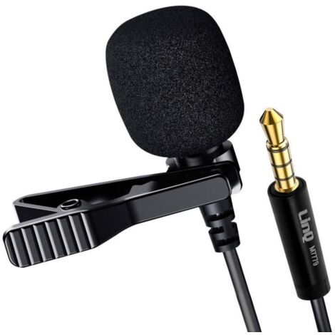 Micro-cravate - LinQ - Jack 3.5mm - Réduction de bruit - 1.5m - Noir