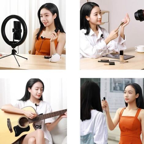 Micro-cravate - LinQ - Jack 3.5mm - Réduction de bruit - 1.5m - Noir