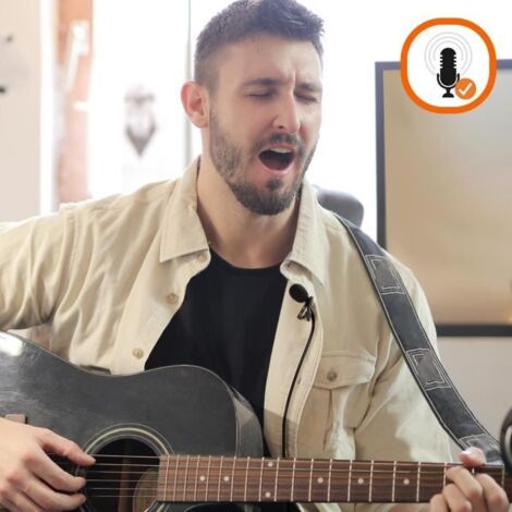 Micro-cravate - LinQ - Jack 3.5mm - Réduction de bruit - 1.5m - Noir