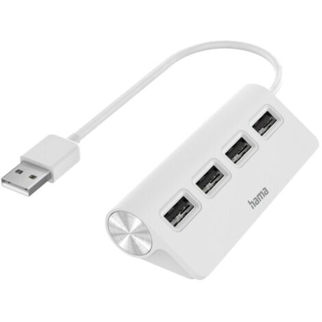 Hama hub usb a 20 4x ports 480 mbits wei 500336