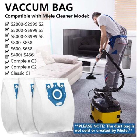 10er-Pack Staubsaugerbeutel, kompatibel mit den Modellen Miele HyClean ...