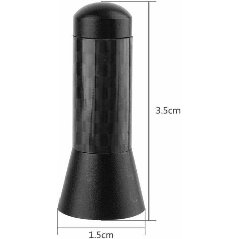 Stück (schwarz) Kohlefaser-Autoantenne, Universal-Autoantenne, Mini ...