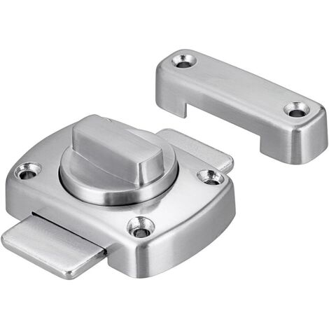 Rotary Door Latch Lock with Six Bolts, Door/Window Latch (Silver White)