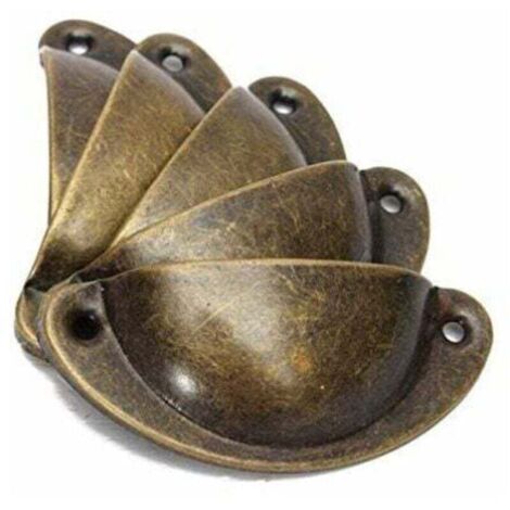 10 pomelli vintage a conchiglia per cassetti, armadi, mobili da cucina ...