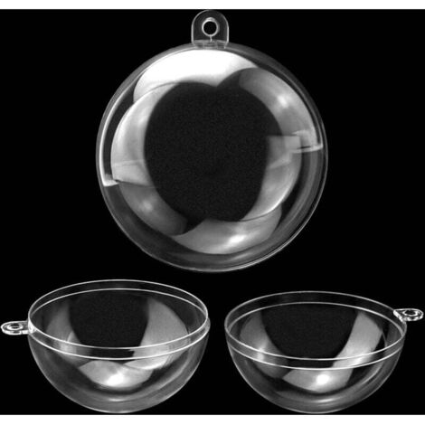 20 palline di plastica trasparente, palline di Natale da 5 cm, palline ...