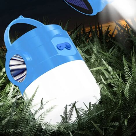 Bombilla LED solar recargable por USB - Foco exterior - Linterna ...