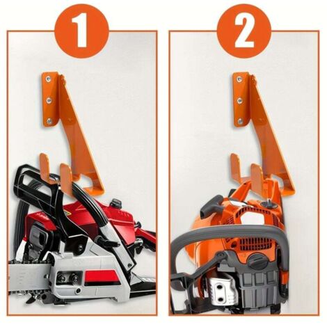 Gancho de pared para motosierra Stihl, resistente, color naranja, 1 unidad