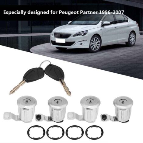 Para Peugeot Citroën cilindro de cerradura universal + llave + cilindro ...